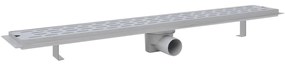 vidaXL Marketos Rovný sprchový odtokový žlab 2 ks linky 830x140mm nerezová ocel
