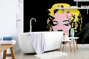 Tapeta pop art Marilyn Monroe na černém pozadí