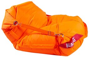 BeanBag Sedací pytel 189x140 comfort s popruhy fluo orange