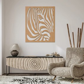 dřevo života Dřevěný obraz na zeď ZEBRA Zvolte rozměr (cm): 40x48, Zvolte barvu dekoru: Buk