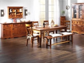 Masivní jídelní stůl 90x90 masivní dřevo Glory + přídavné desky