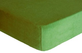 Forbyt, Prostěradlo, Froté Premium, olivová 120 x 200 cm