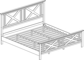 VerDesign RANGER dřevěná manželská postel 180, teak