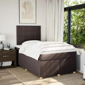 Box spring postel s matrací tmavě hnědá 120x200 cm textil 3293550