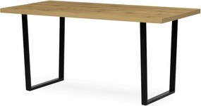 Jídelní stůl HT-R5216 OAK, lamino, dub (160 x 80) cm