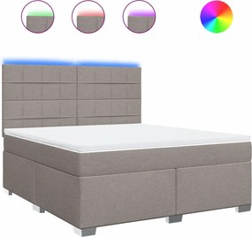 Box spring postel s matrací taupe 180x200 cm textil 3292871