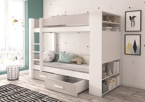 Dvoupodlažní postel pro dvě osoby GARET 200x90 – šedá