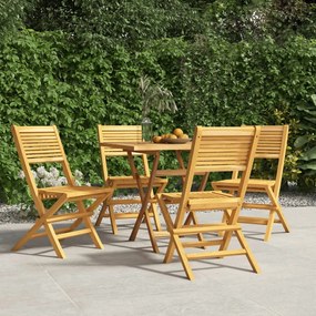 Skládací zahradní židle 4 ks 47x62x90 cm masivní teakové dřevo,  3155064