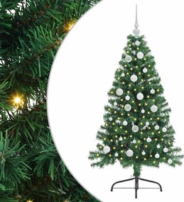 Umělý osvětlený vánoční stromeček Zelená 120 cm PVC 3396992