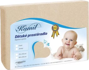 Bellatex Dětské JERSEY prostěradlo Béžová 70x140 cm