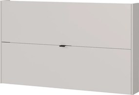 Krémový výklopný/závěsný botník v dekoru dubu 140x83x18 cm Ameca – Germania