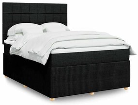 Box spring postel s matrací černá 140 x 190 cm textil 3292053