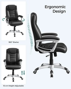 Ergonomická kancelářská židle, výškově nastavitelná otočná židle