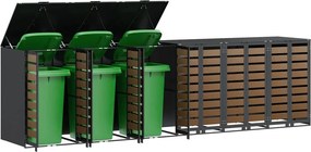 Úložný box na 3 popelnice Ocel Antracit 3394772