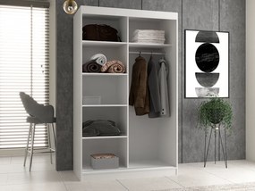 TPS Šatní skříň IGA 120 cm se zrcadlem - Antracit / Dub artisan