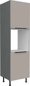 ARIA ta | vysoká skříňka 60 DP-215 2F na vestavnou troubu | 60 cm | ANTI FINGERPRINT povrch | antracit/béžová
