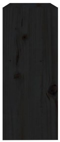 Petromila Knihovna / dělicí stěna černá 60x30x71,5 cm masivní borovice