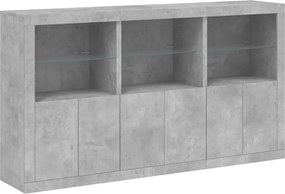 Příborník s LED osvětlením betonově šedý 181,5 x 37 x 100 cm 3209152