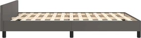 Rám postele s čelem šedý 140x190 cm umělá kůže 3125571
