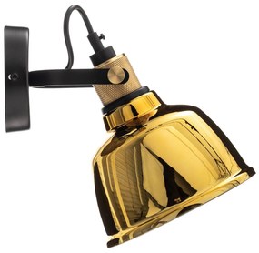 Nástěnné svítidlo Amalfi s pokoveným sklem, zlatá barva