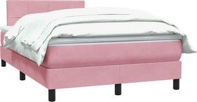 Box spring postel s matrací růžová 120x220 cm samet 3316256