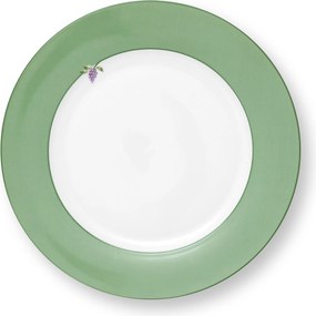 Pip Studio Lily &amp; Lotus talíř Ø26,5cm, zelený (Talíř na hlavní chod)