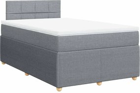 Box spring postel s matrací světle šedá 120 x 200 cm textil 3287423