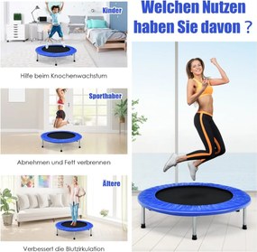 Costway Trampolína 97 cm Mini skládací trampolína Skládací fitness trampolína