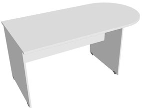 Stůl jednací oblouk 160 cm - Hobis Gate GP 1600 1 Dekor stolové desky: bílá, Dekor lamino podnože: bílá