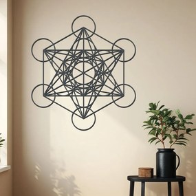 dřevo života Dřevěná dekorace na zeď METATRON Zvolte rozměr (cm): 36x40, Zvolte barvu dekoru: Antracitová