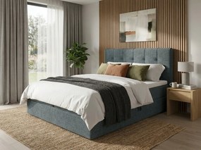 Čalouněná postel boxspring DIRELIS VIBE 180x200 cm tmavě šedá Matrace: Matrace Bonell pružinová