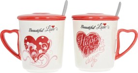 Sada hrnků s víčkem  Beautiful Love I 350ml