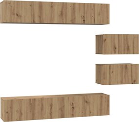 Sestava TV skříněk 6 ks Artisanový dub Kompozitní dřevo 3393161
