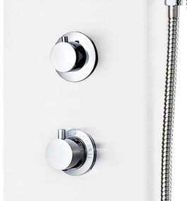 Sprchový panel set - hliníkový - bílý | 20x44x130 cm
