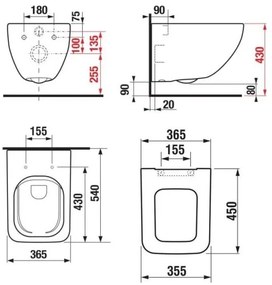 JIKA H8669540000001 - Závěsné WC PURE + záchodové prkénko SoftClose PURE