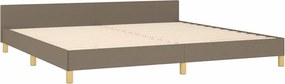 Rám postele bez matrace taupe 200 x 200 cm textil 3125247