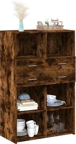 Skříň highboard kouřový dub 80 x 42,5 x 124 cm kompozitní dřevo 3281389