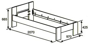 Postel Venuše 90x200 cm