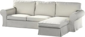 Potah na pohovku IKEA Ektorp 2-místná s lenoškou barva šedá látka lesklé, pletený vzor, sametová