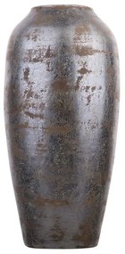 Pálená hlína Dekorativní váza 48 Šedá LORCA Beliani