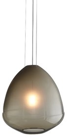 Moderní svěšené svítidlo z ručně foukaného skla Limpid Light M Délka kabelu: 2500 mm, Sklo: Kouřové, Stmívání: Stmívatelné fázově
