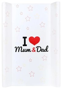 Přebalovací nástavec New Baby I love Mum and Dad bílý 50x70cm Barva: Bílá