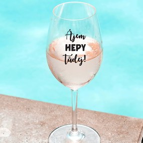 Ahome CZ Čirá sklenice na víno 450ml - Ájem hepy tůdej!