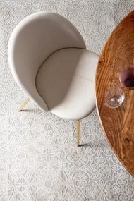 BIZZOTTO Sametová jídelní židle TANYA bílá 0733304AA