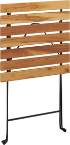 Skládací bistro stůl 55 x 54 x 71 cm masivní teak a ocel 319978