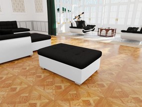 Moderní taburet Kler větší, bílá/černá Porto