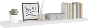 Plovoucí nástěnná police bílá vysoký lesk 120x23,5x3,8 cm MDF 323757