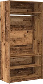 Šatní skříň old wood 100 x 50 x 200 cm kompozitní dřevo 3318624