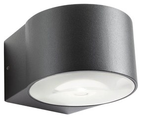 Redo group Redo Log, antracitové venkovní nástěnné svítidlo COB LED 6W 3000K, se svícením dolů, IP65