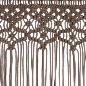 Macramé závěs taupe 140 x 240 cm bavlna 323981